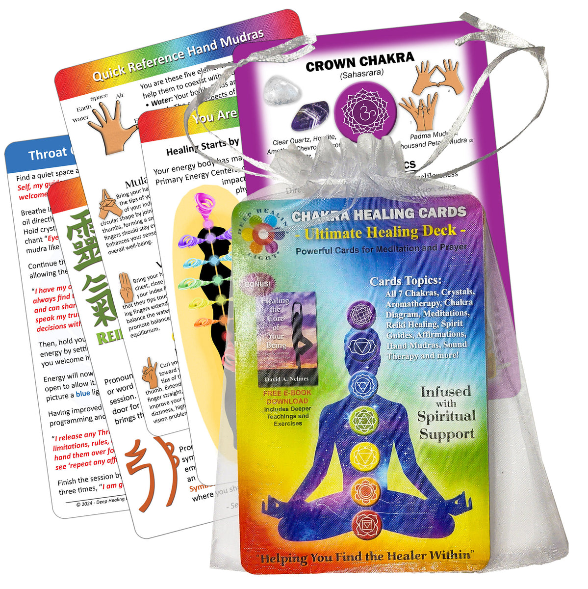 Deck of Chakra Healing Cards - Spiritual Guidance, Reiki Energy ...
